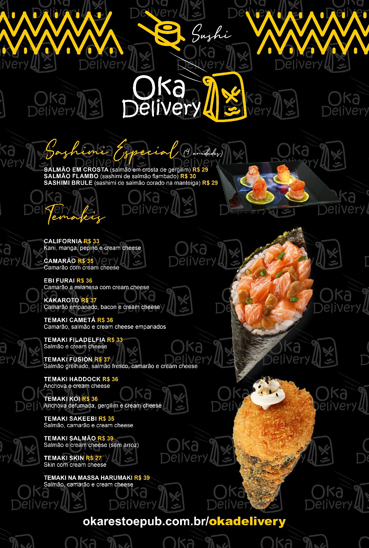 Cardápio Oka Delivery - Oka Restô e Pub